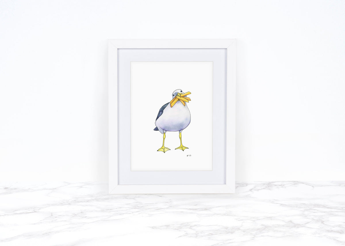 French Fry Gull With A Big Mouthfull – Alasse